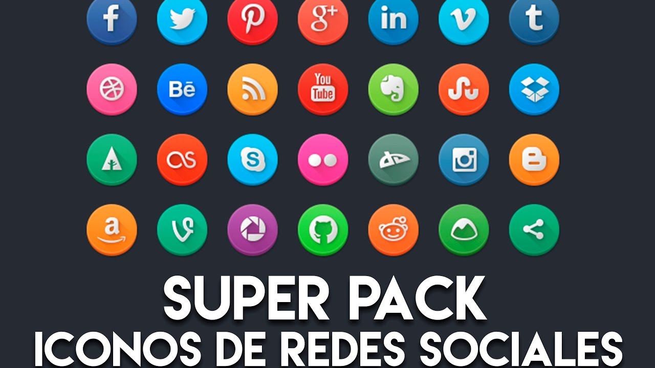 Descargar Iconos de Redes Sociales MUY BUENOS 2017