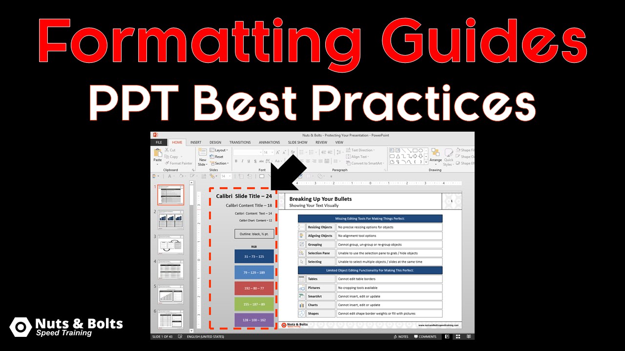 PowerPoint Best Practices Using Formatting Guides