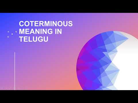 Coterminous meaning in Telugu, and Coterminous in Sentances