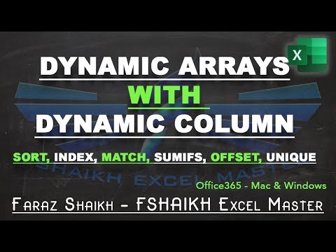 ⚡️Dynamic Arrays With Dynamic Column - Office365