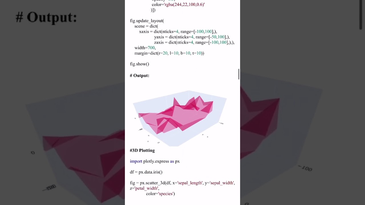 3D Plots in Plotly || #Plotly