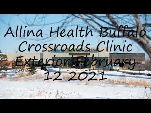How to pronounce Allina Health Buffalo Crossroads Clinic Exterior February 12 2021 in English?