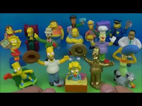 2007 THE SIMPSONS MOVIE SET OF 16 BURGER KING COLLECTIBLES VIDEO REVIEW