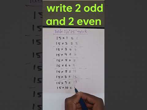 Table No "15" Trick #shorts #15 #tableno15 #mathfun #tables #mathtricks