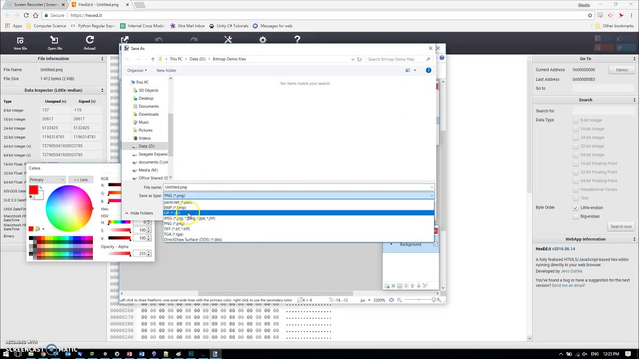Bitmap 24 bit encoding