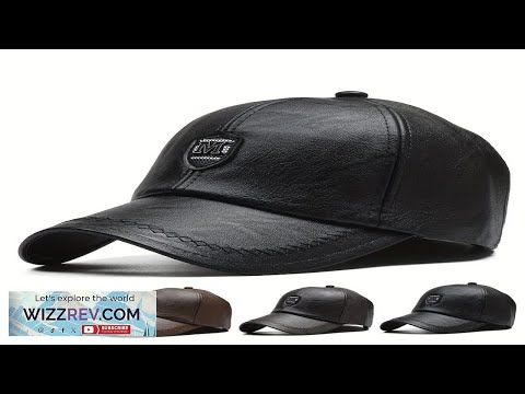 M Label Pu Leather Baseball Caps Spring and Autumn Outdoor Adjustable Casual Review