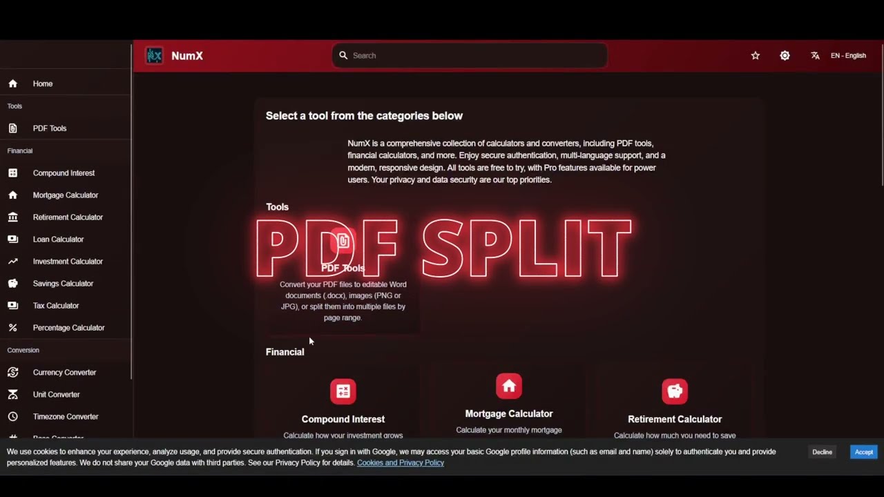 Split PDF Files Like a Pro - Free PDF Splitter Tool | NumX