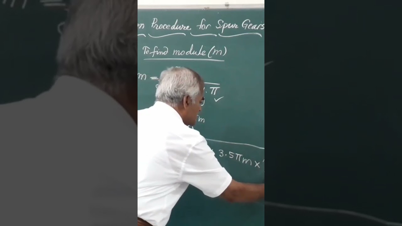 Modified Lewis equation  for module when diameters known/ Spur Gear