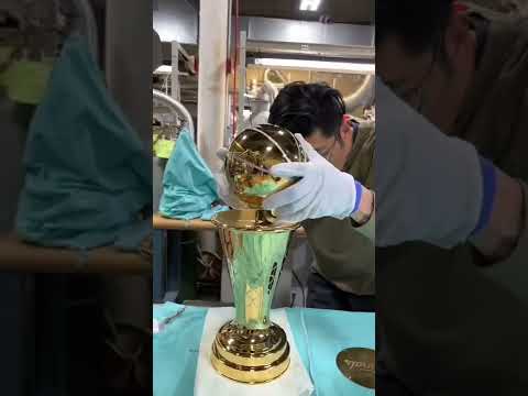 The Assembly of the Bill Russell Trophy awarded to the NBA Finals MVP!