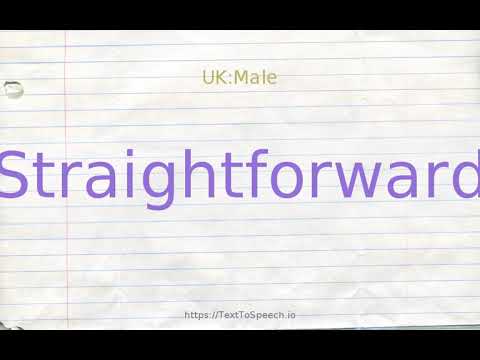 How to pronounce straightforward