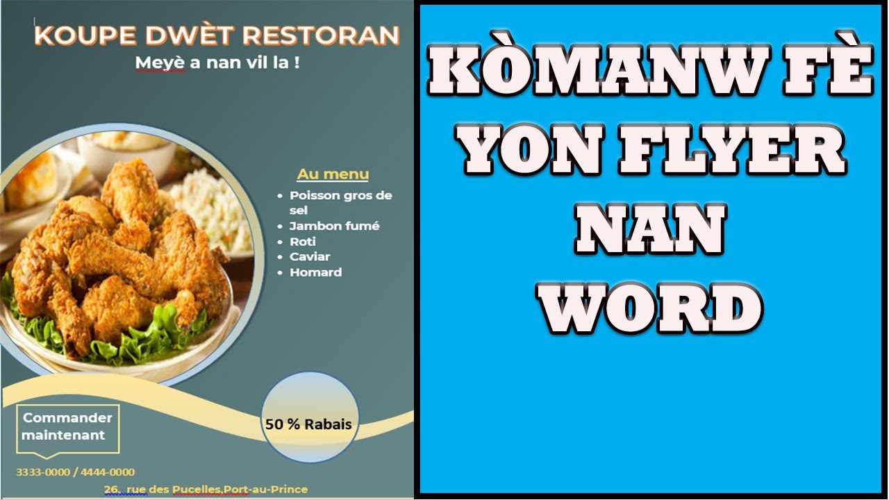 Koman fe yon flyer nan WORD