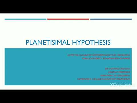 Planetisimal Hypothesis