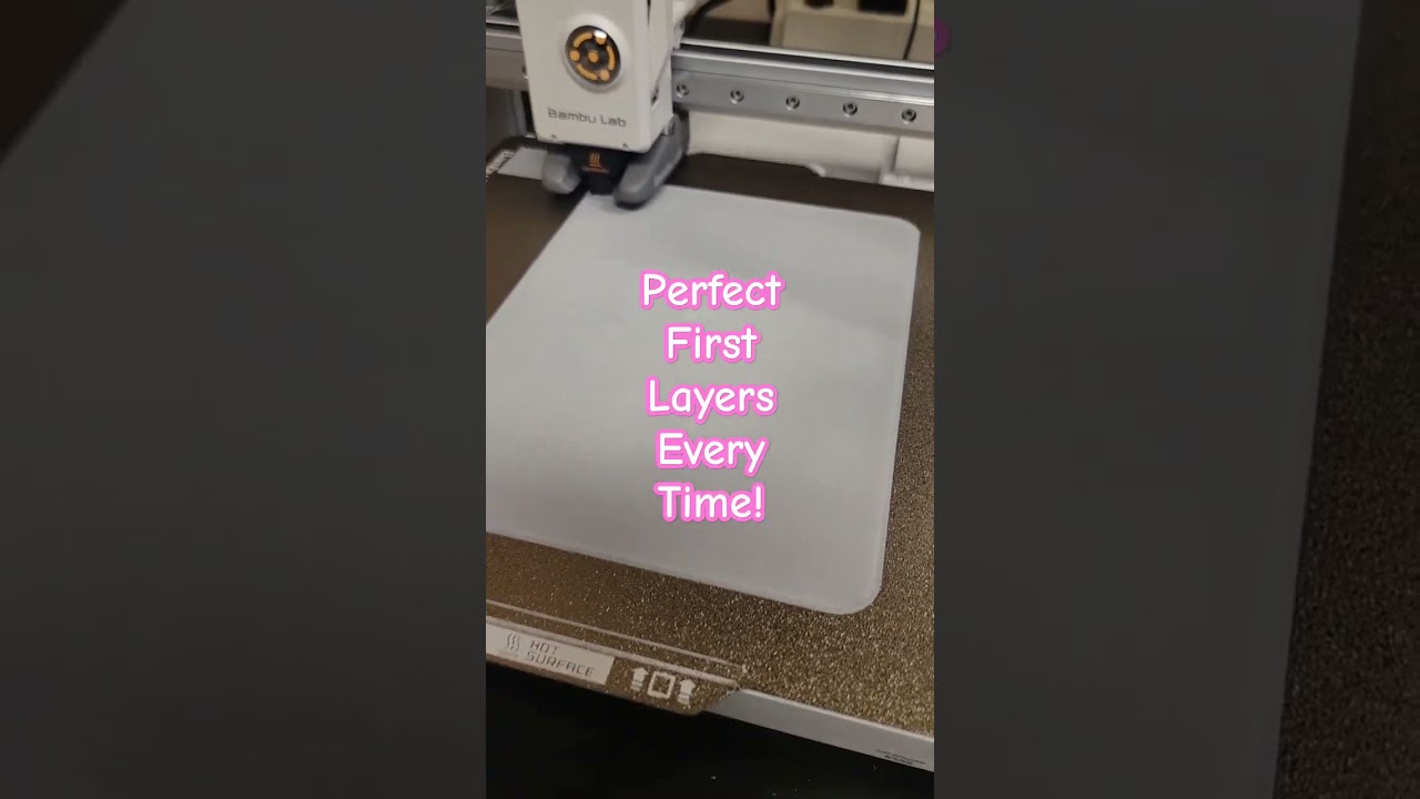 Bambu A1 First Layer Bed Leveling Test #3dprinting #shorts