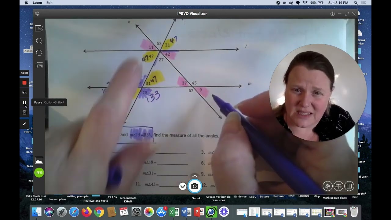 Two Transversals form a triangle through parallel lines   find the missing angles