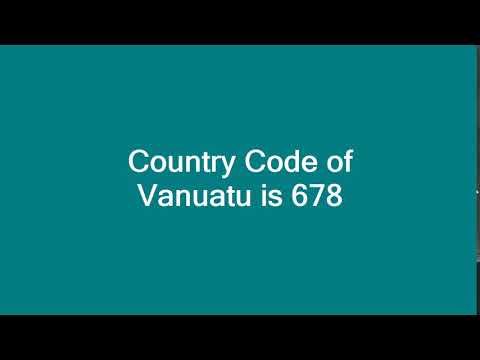 Country Code of Vanuatu is 678