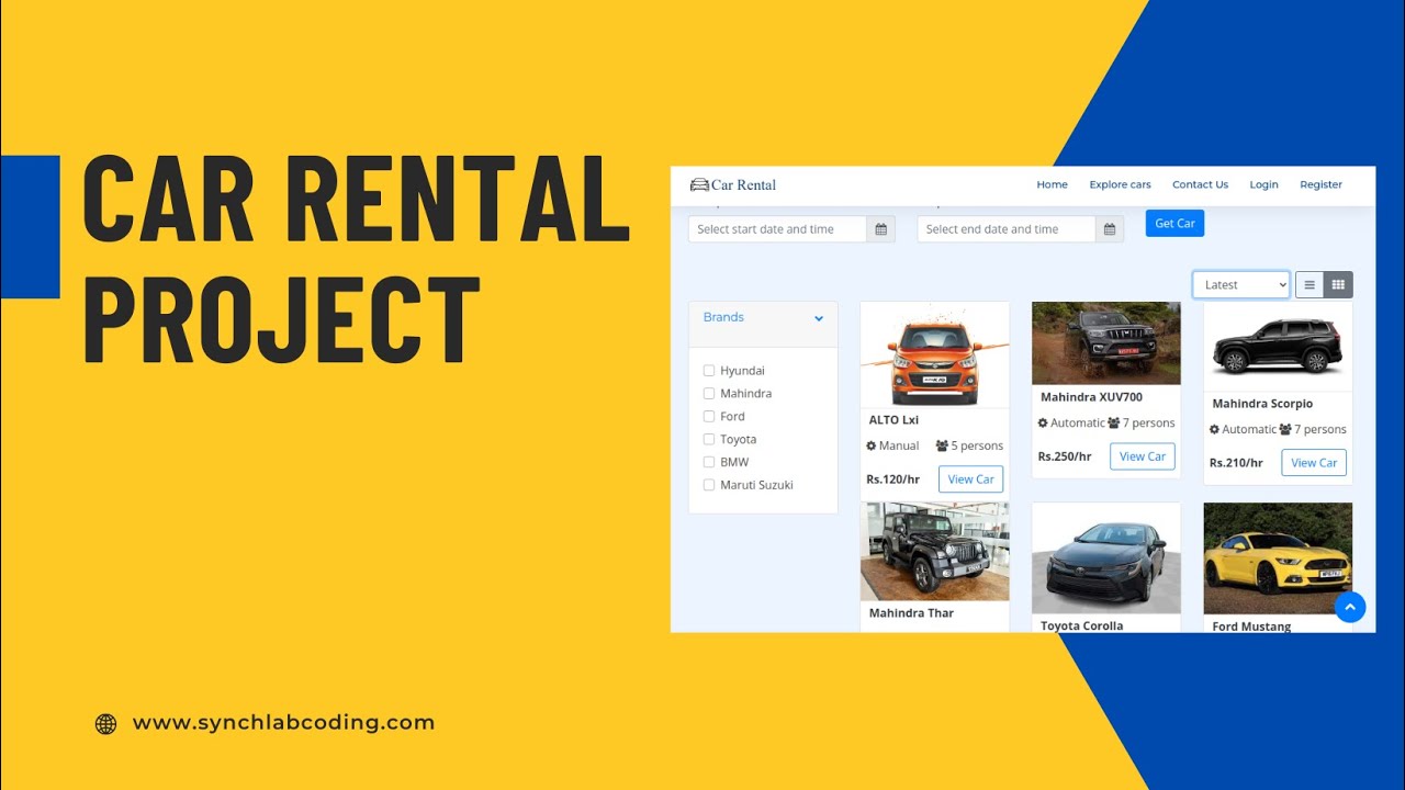 Online Car Rental System Project Using PHP and MySQL | Car Booking Project