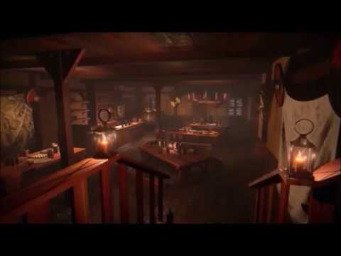 Busy Revolutionary Tavern Ambience 1HR [Fireplace + Drinking Songs + Chatter]