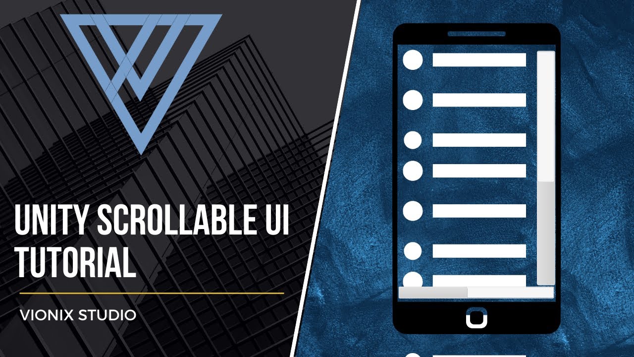Making a scrollable UI in Unity| Unity scroll view tutorial