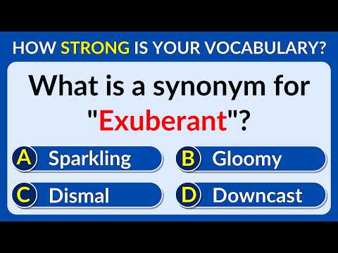 How Strong Is Your Vocabulary? Can You Score 30/30? 99% Cannot! Synonym Quiz. #challenge 12