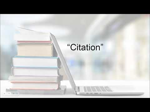 The Essentials of Citation