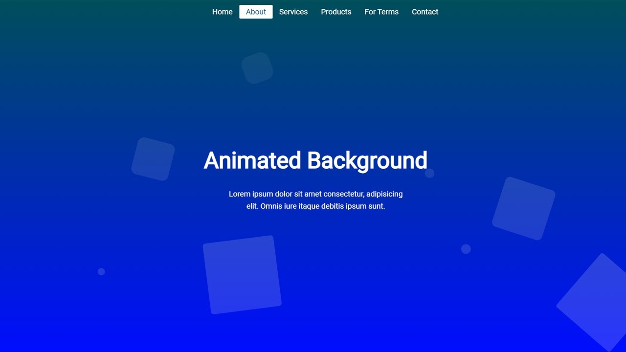 Animated Background with pure CSS and Html / animated background css only