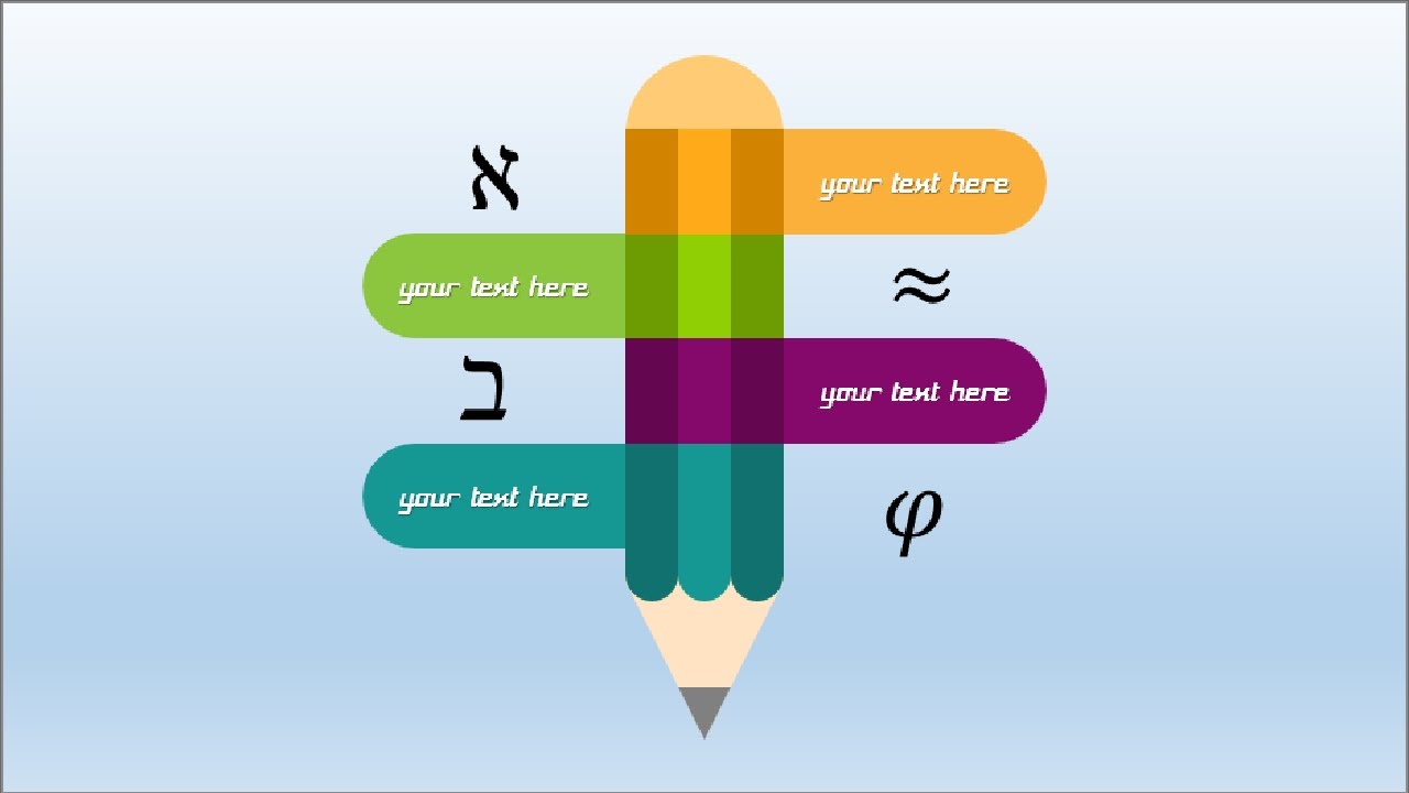 133-Create Pencil Infographic in PowerPoint