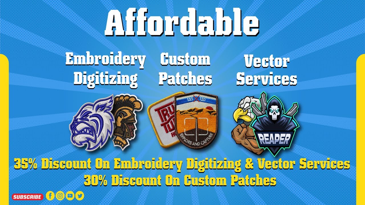 Affordable Embroidery Digitizing & Vector Services – 35% Discount Coupon