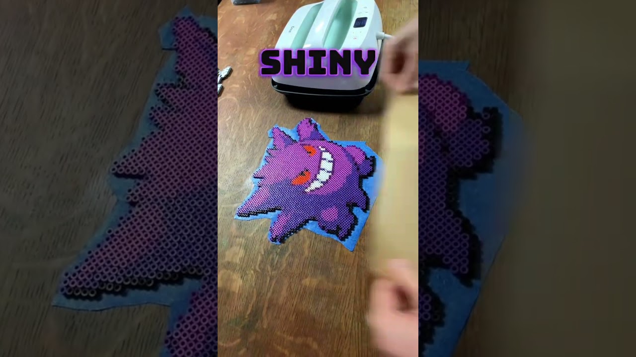 7th and FINAL attempt at GENGAR as a Pokémon perler?! #hamabeads #perlerbeads #pixelart