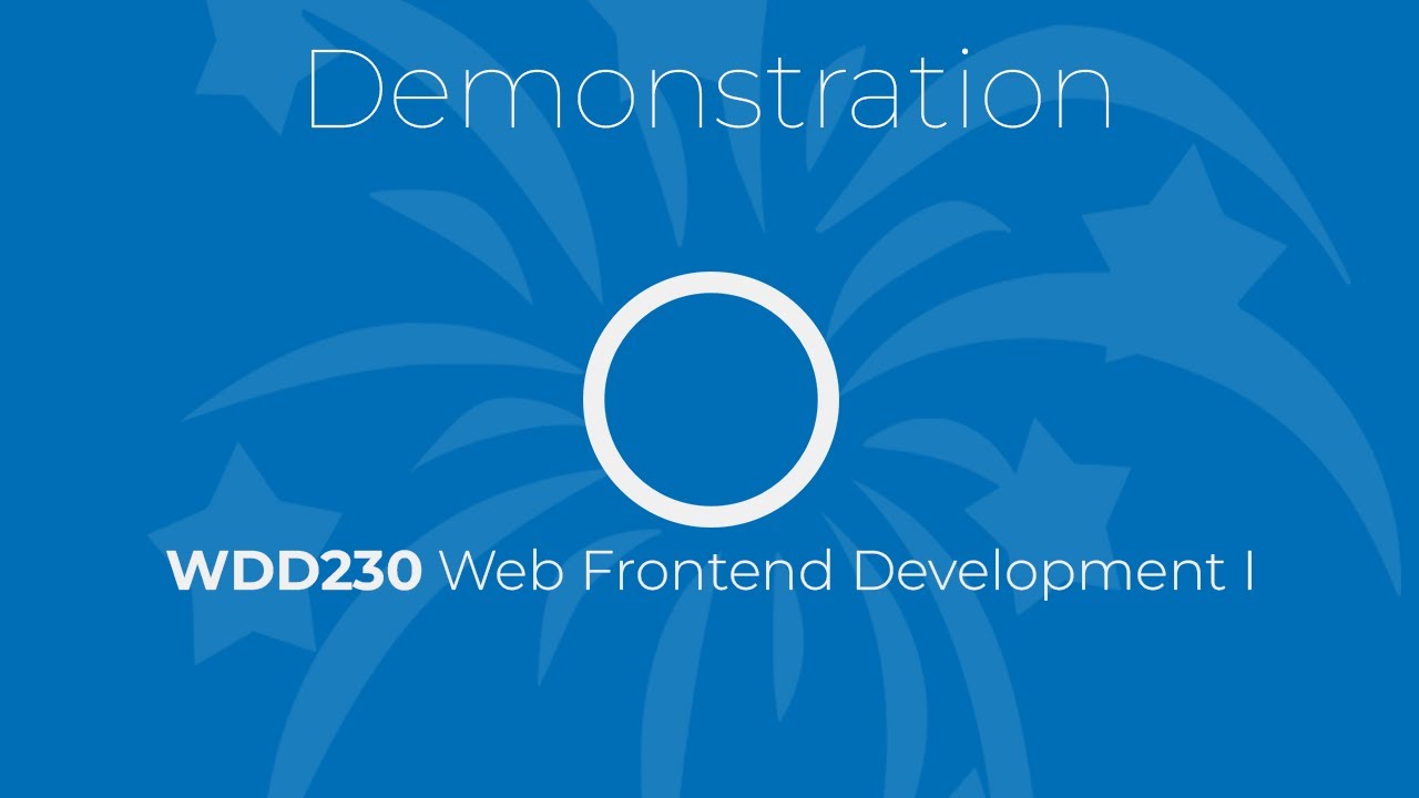 WDD230 1e File and Folder Setup Lab