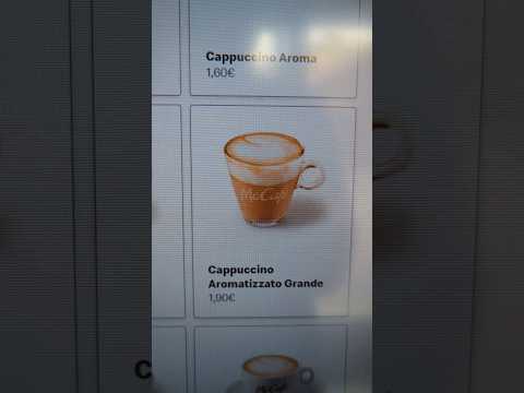 Take a look at the McCafé menu at McDonald's in Italy #shorts #mcdonalds #mccafe #coffee #tea #italy