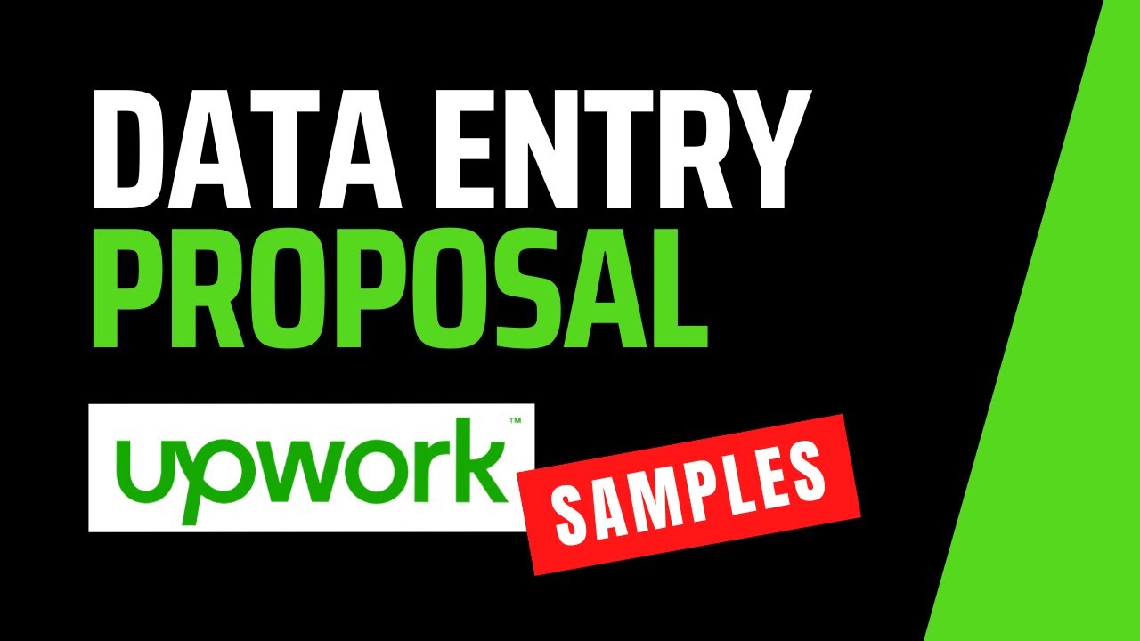 Upwork Proposal For Data Entry