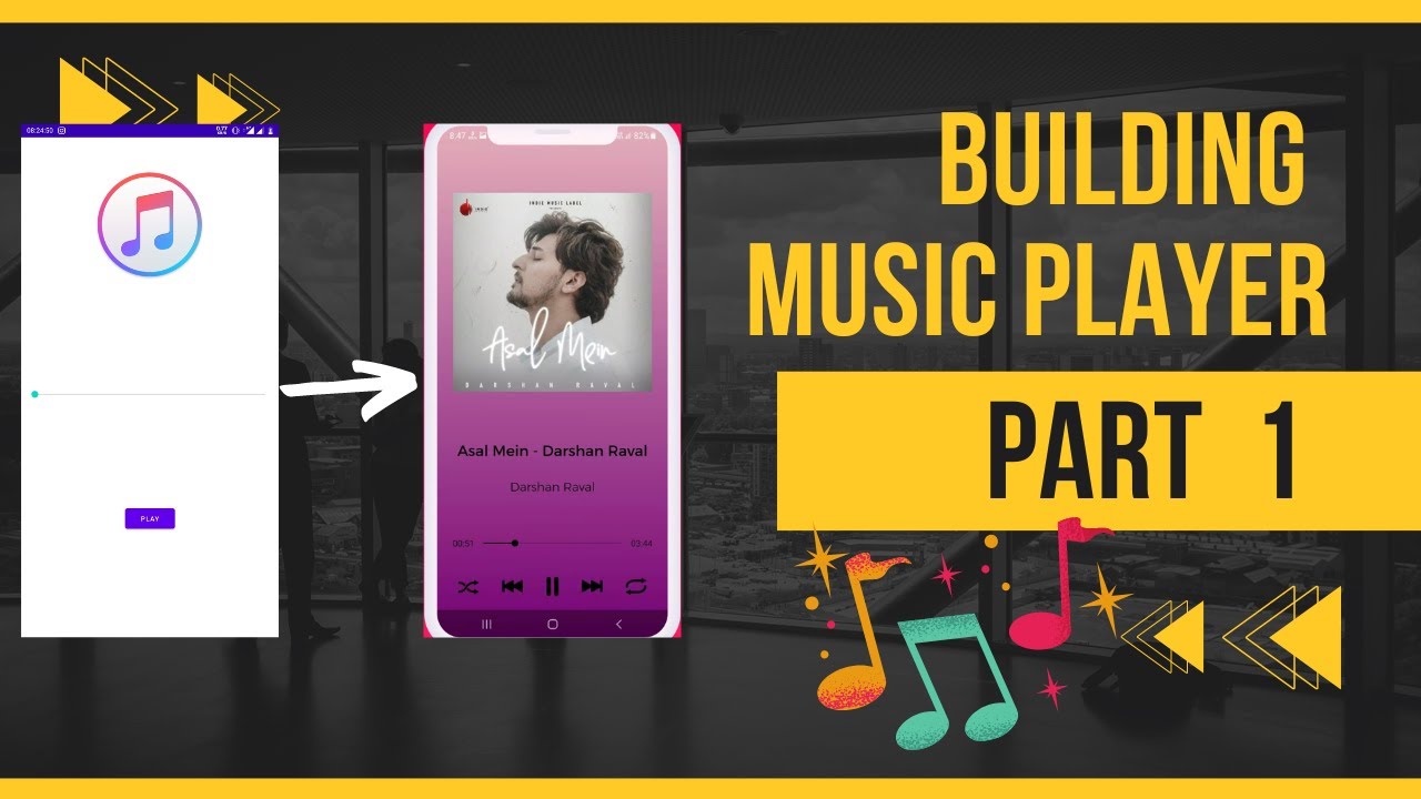 Android music player: Build a music player app : part 1 | Android studio project with source code