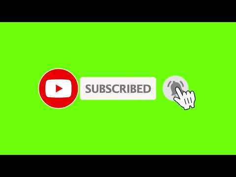 subscribeYoutube Green screen Subscribe button with bell icon sound tan tan /click subscribe button