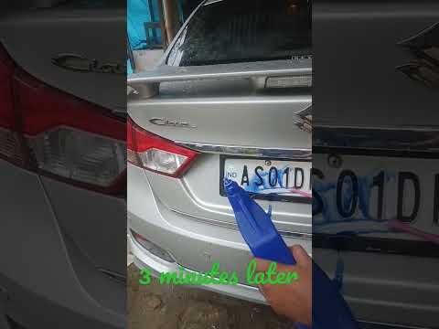 How to clean number plate