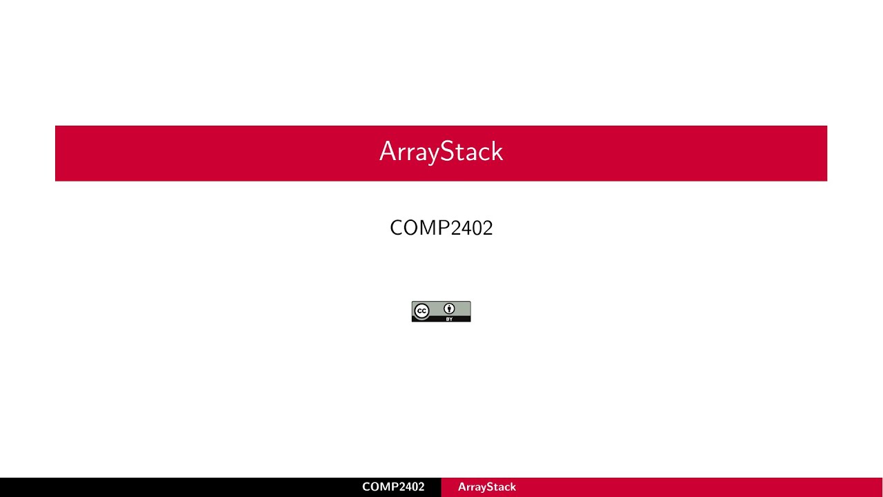 ArrayStack: Part I