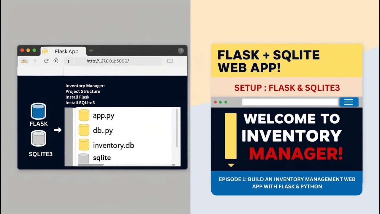 Build an Inventory Management Web App with Flask & Python –  Setup + SQLite DB ( Episode 1 )