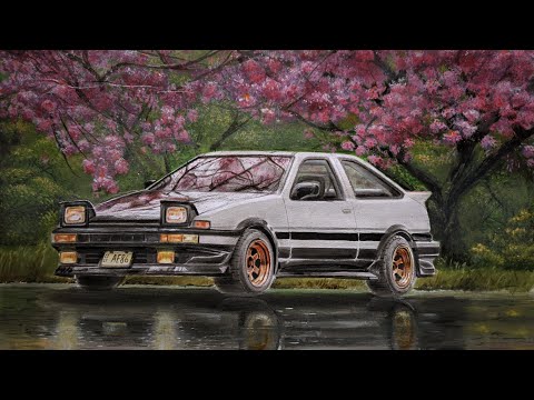 Initial D AE86 drawing #initiald #Toyota #mfghost #trackday #AE86
