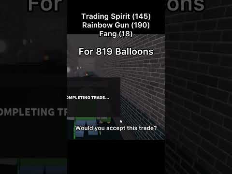 Trading for 800 Balloons Guns (MM2)