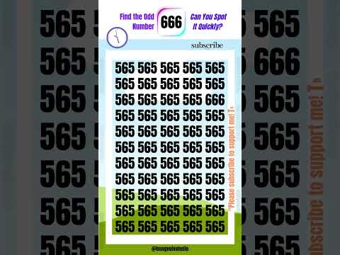 Find the odd number #666 #bongvuivehello #10secondschallenge #spotthediference #puzzle #maths