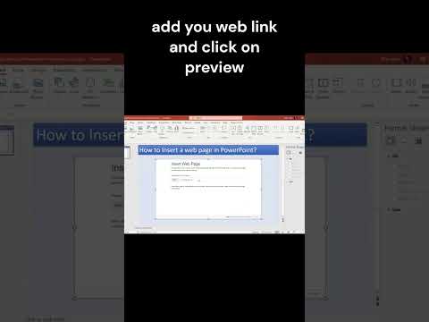 How to add a webpage to your presentation? #shorts #powerpoint #shortvideo #powerpointhacks
