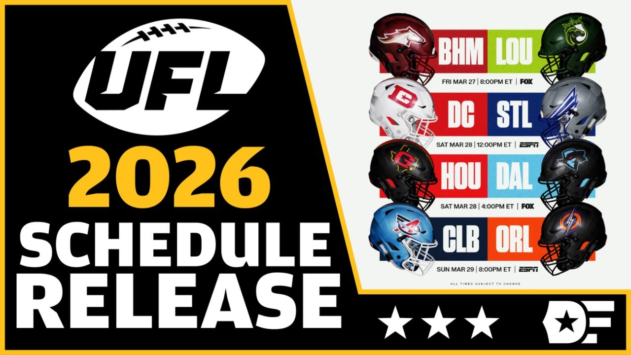 The UFL Schedule Is HERE! (2026)