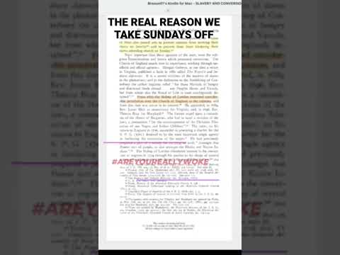 Slavery in the American Colonies | THE REAL REASON WE TAKE SUNDAYS OFF