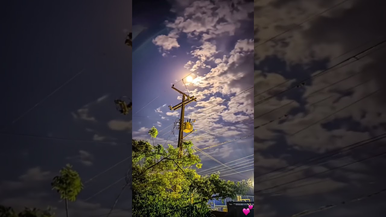 Moonlight Serenity: Clouds Dancing Over the Night Sky #shorts