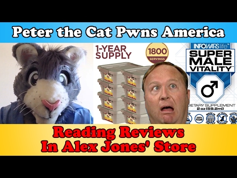 Peter the Cat Reads Crazy InfoWars Store Reviews