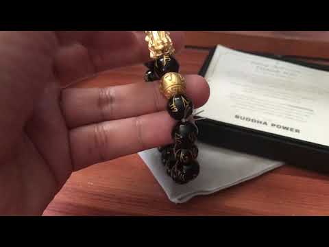 Review: Buddha power Black Obsidian Pixiu bracelet. Misleading? #obsidianstone #buddhapower