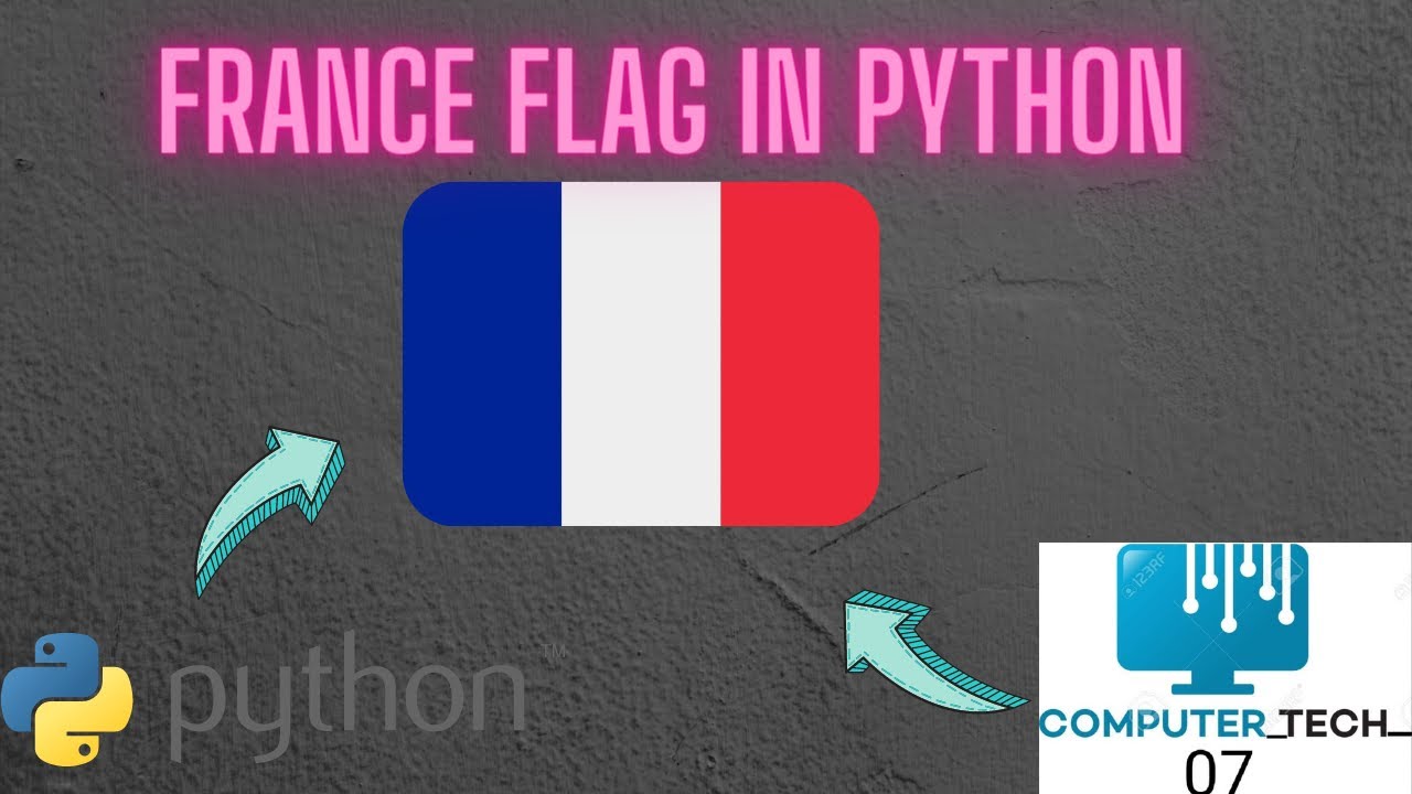 How to make France flag in python. #python
