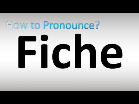 How to Pronounce Fiche