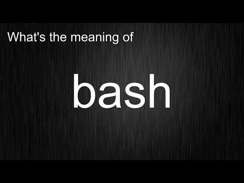 What's the meaning of "bash", How to pronounce bash?