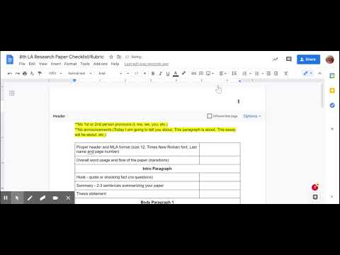 Adding page numbers/last name to a Google Doc