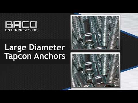 Large Diameter Tapcon Anchors | Best Industrial Manufacturing America